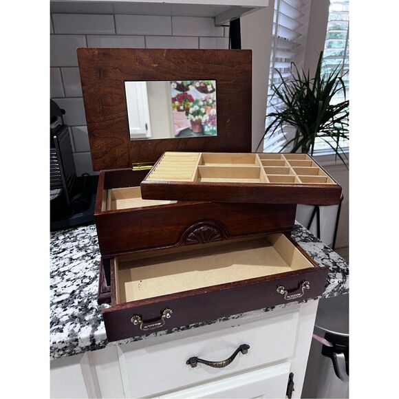 Wood Wood | Storage & Organization | Vintage Two Layer With Drawer Wood ...